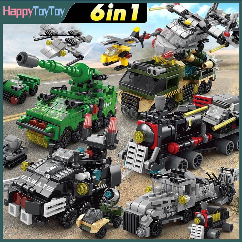 Military Series Building Blocks Toys Tank Truck Vehicle Helicopter ...