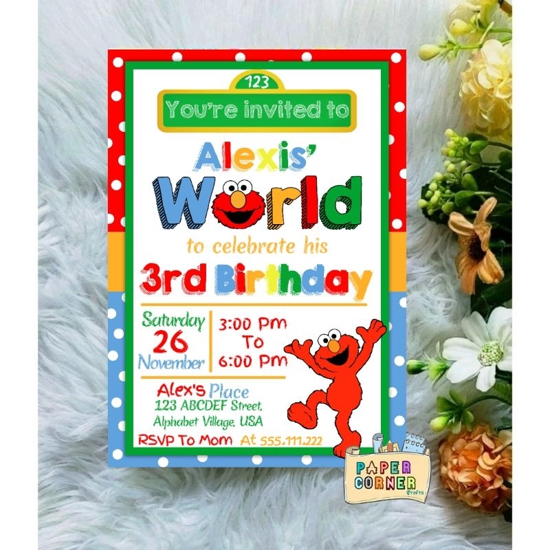 Elmo's World Invitation - (Layout Only) | Shopee Philippines