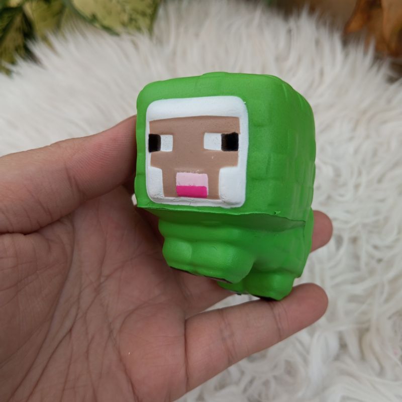 MOJANG Minecraft Jinx Green Sheep Squishy | Shopee Philippines