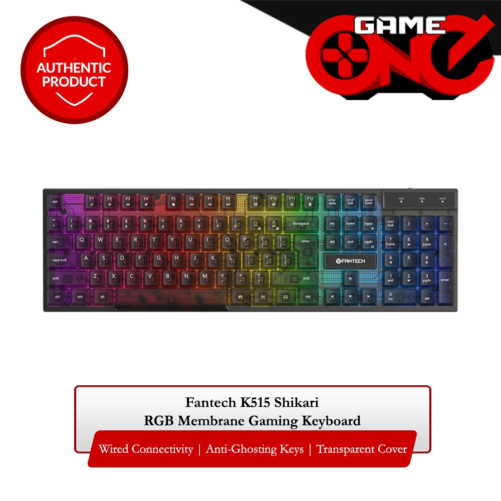 Fantech K515 Shikari RGB Membrane Gaming Keyboard with Advance Anti ...