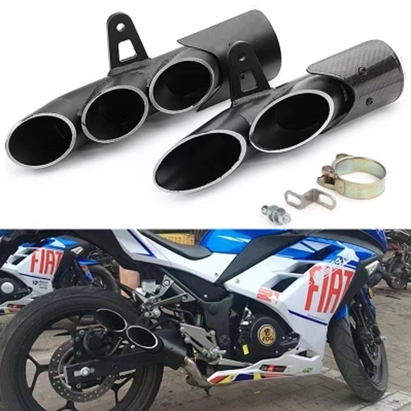 Universal Motorcycle Exhaust Muffler Pipe Canister Pipe TOCE Modified ...