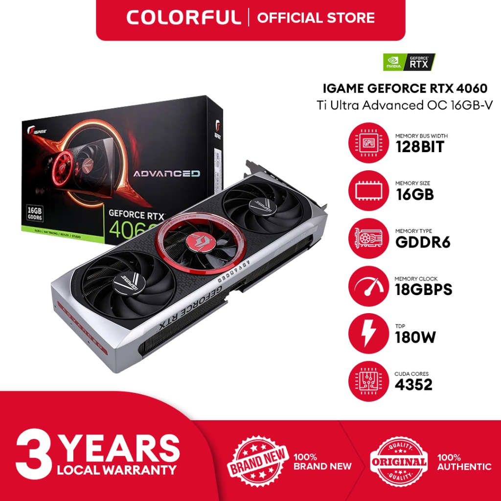 Colorful GeForce RTX 4060 Ti Graphics Cards (8GB & 16GB) | Shopee ...