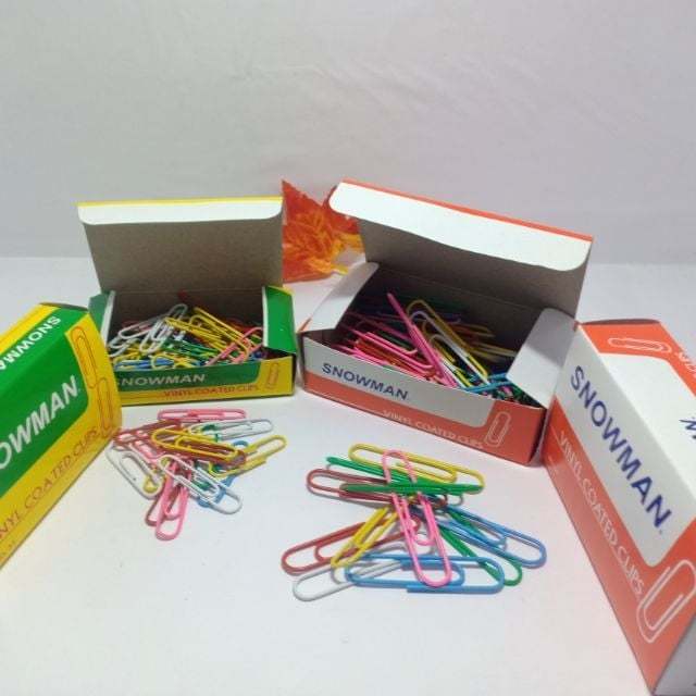 1box Snowman Vinyl Coated Paper Clip (in Small or Big) | Shopee Philippines