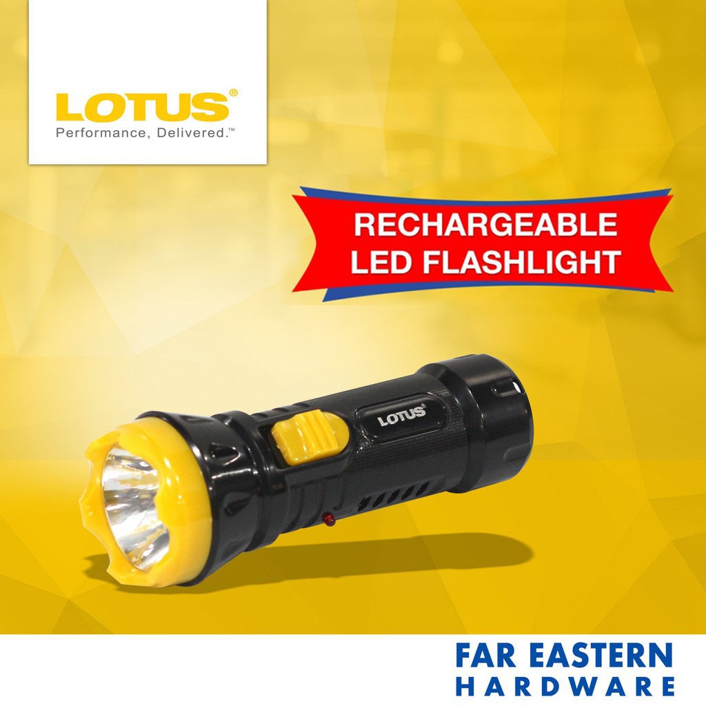 LOTUS LED Flashlight Rechargeable LTHT | Shopee Philippines