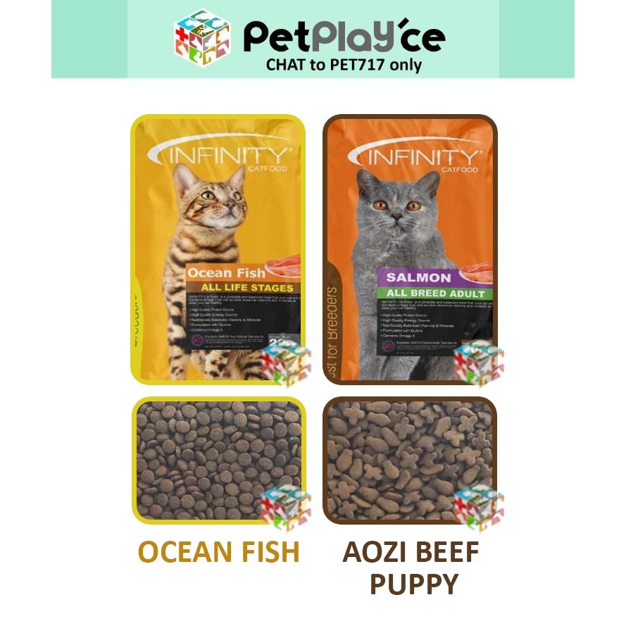 Infinity Cat Food All Breed Ocean Fish All Life Stages Salmon Adult 1kg ...