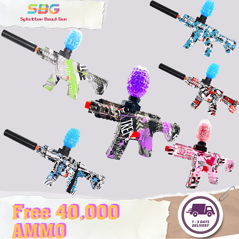 Electric gel ball launcher toy that comes with gel ball and goggles ...