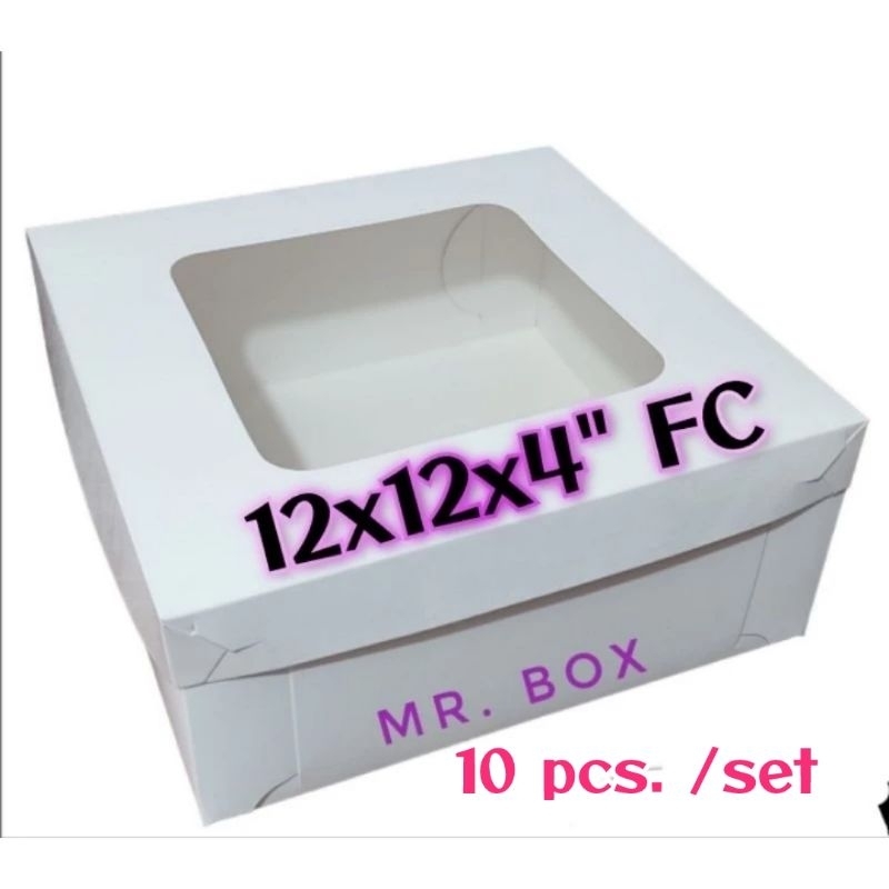 10pcs. - 12x12x4" or 12x12x5 Cake Box w/ window | Shopee Philippines