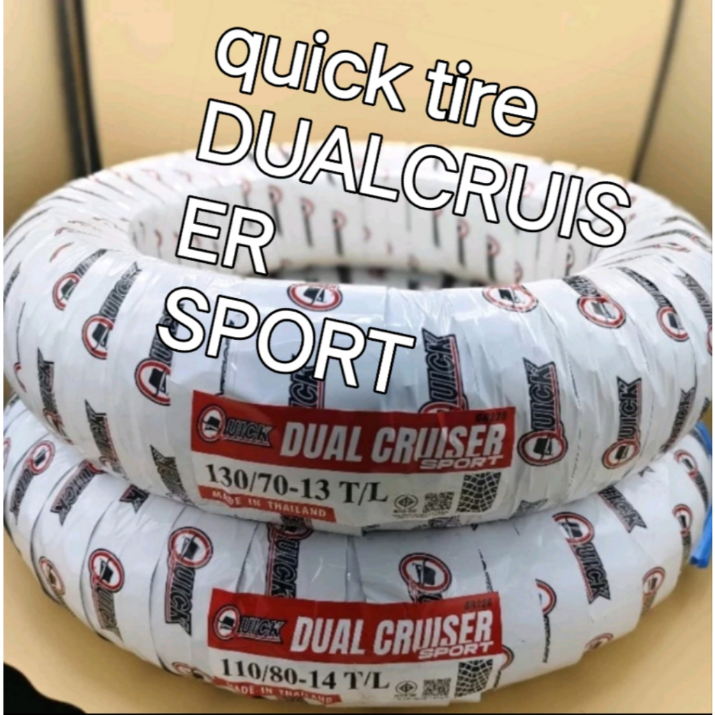 COD QUICK TIRE DUAL CRUISER SPORT 110/80/14 & 130/70/13 (FREE SEALANT ...