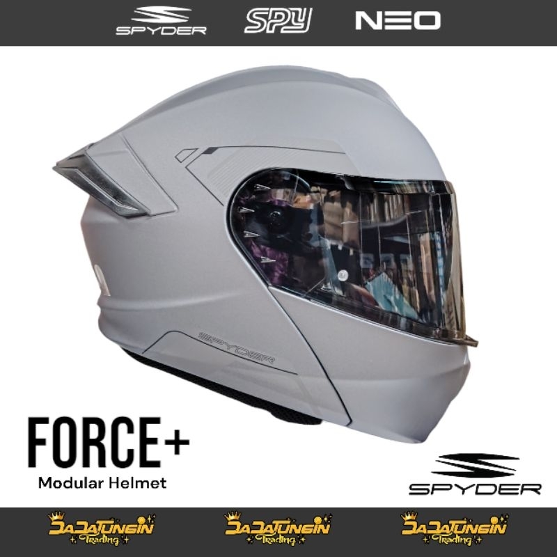 SPYDER Force+ Modular Dual Visor Helmet w/ Free Extra Clear Visor ...
