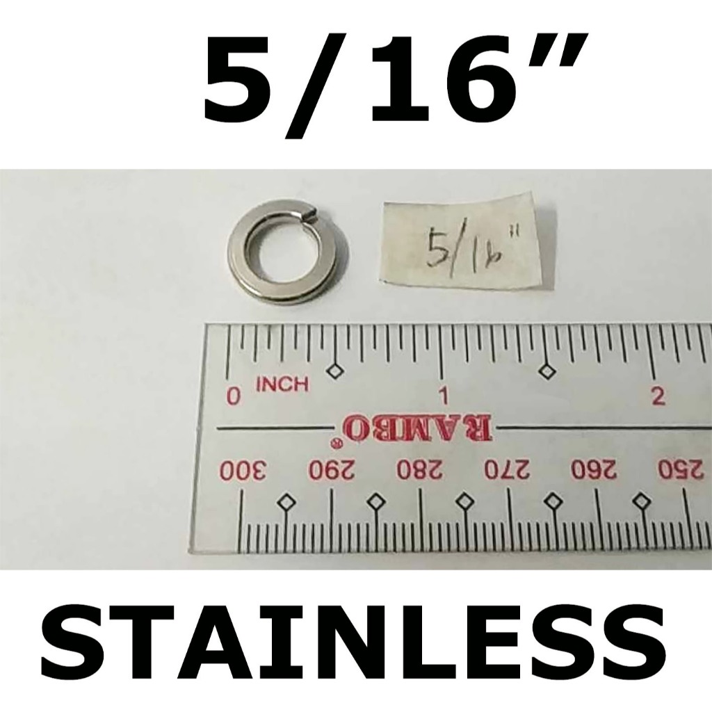 ( 5 PCS ) STAINLESS LOCK WASHER 5/16" STAINLESS STEEL === SS LOCKWASHER ...