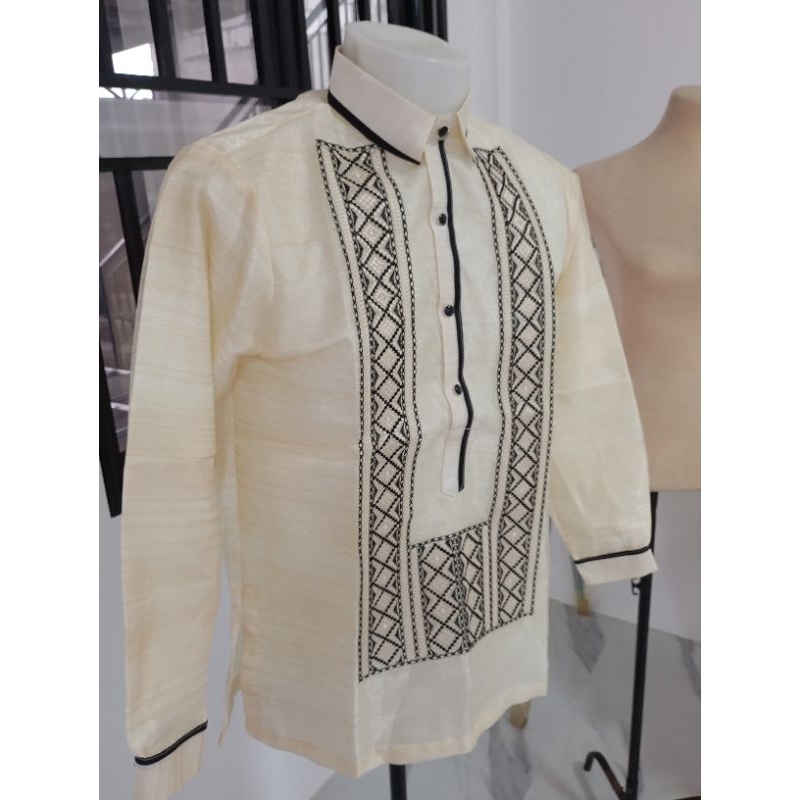 Modern Barong Ethnic Design Sport Collar | Shopee Philippines