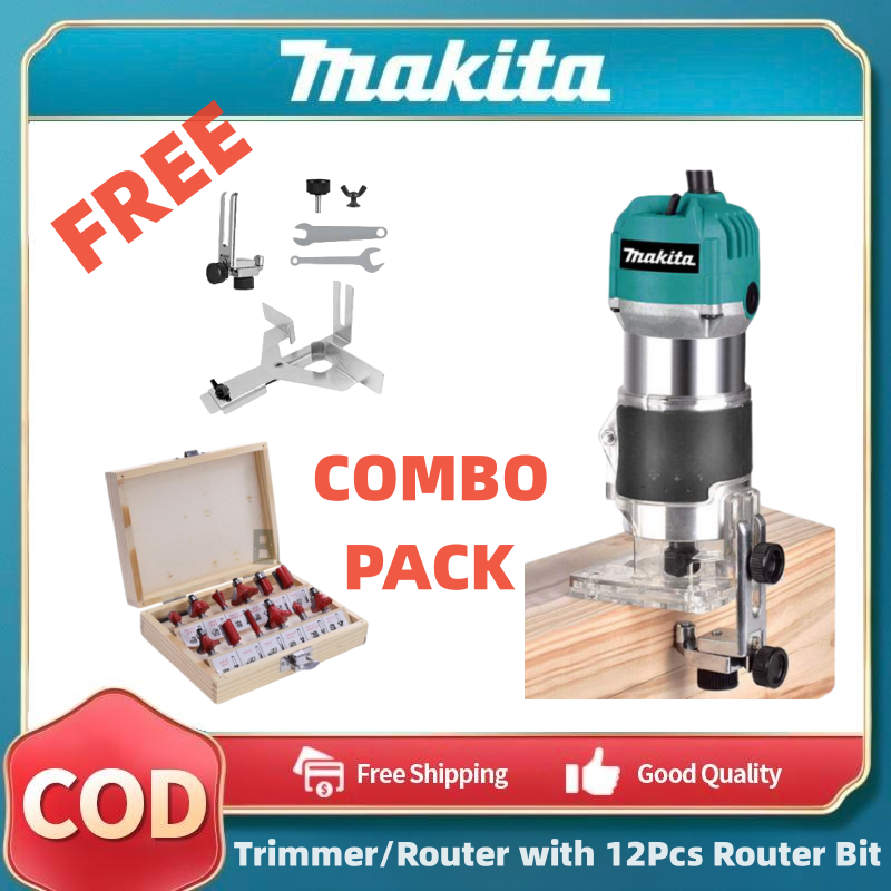 Makita 750W Professional MT3709 Electric Palm Wood Trimmer/Router with ...