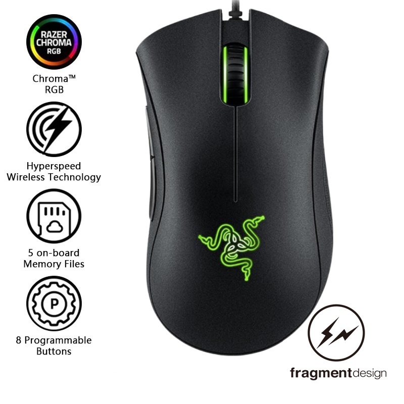 Razer DeathAdder Essential Wired Gaming Mouse 6400DPI Optical Sensor 5 ...