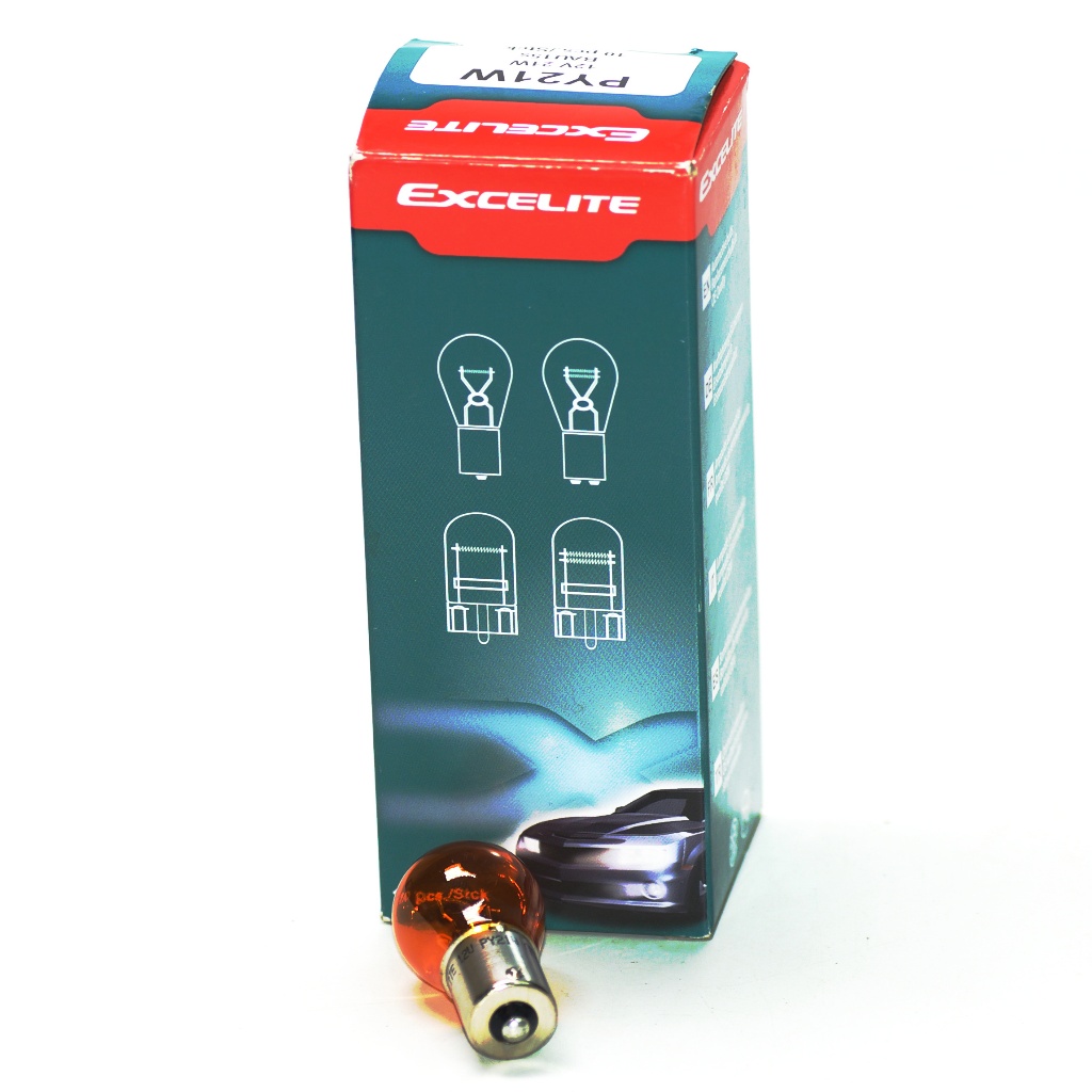 Excelite Turn Signal Light Bulb 12V 21W Single Contact Amber Fits ...