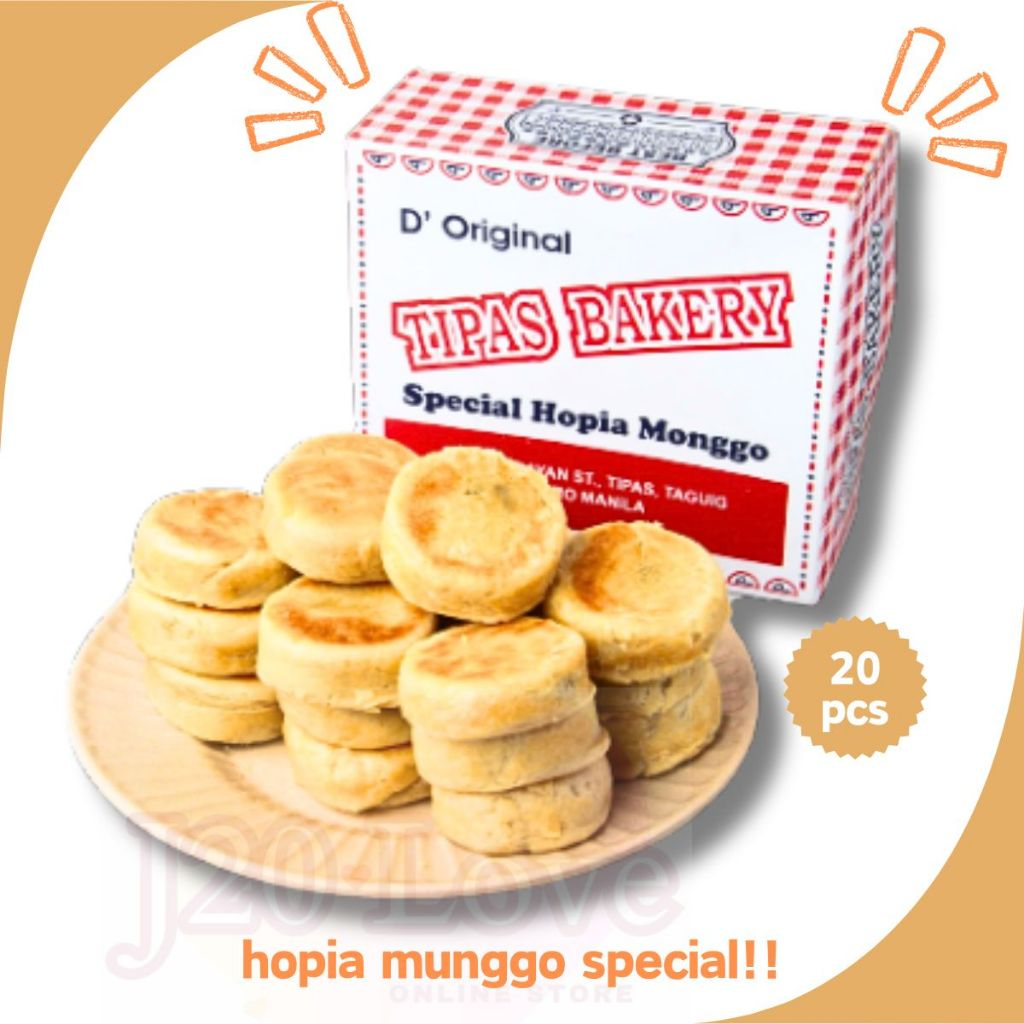 D' ORIGINAL TIPAS HOPIA MONGGO 1BOX 20PCS FRESHLY BAKED SPECIAL HOPIA ...