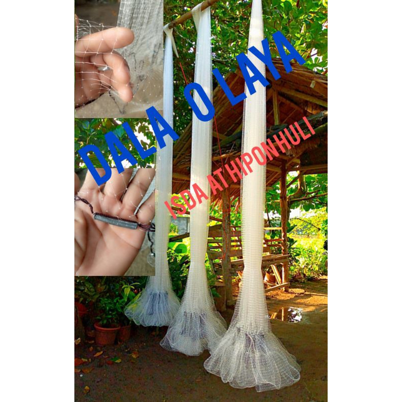 Throwing fishing net laya o dala(0.30x14)1finger Ang butas | Shopee ...