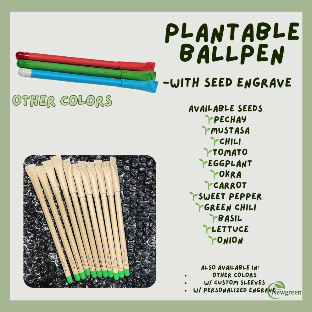 Plantable Ballpen for Giveaways and Souvenirs/ Baptism, Wedding and ...