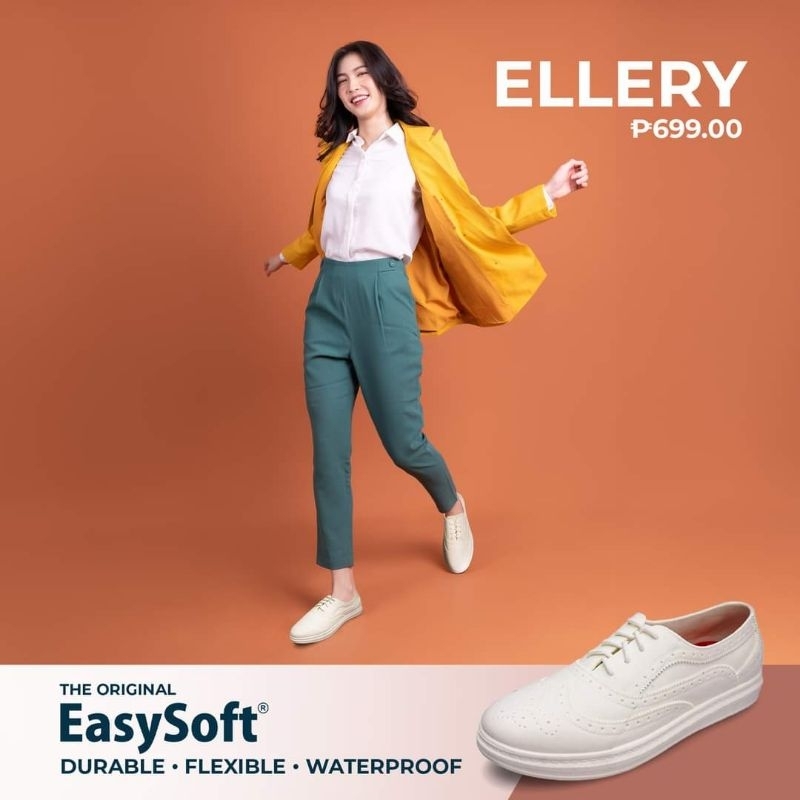 Easy Soft Shoes "Ellery" for Ladies and Teens in black and off white colors | Shopee Philippines