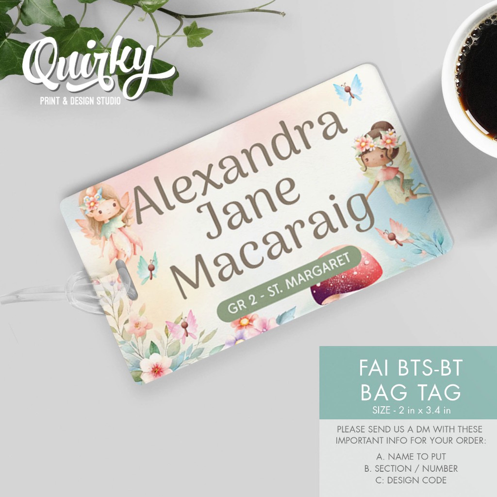 Personalized Bag Tag / Luggage Tag - Girl Designs (many designs to ...