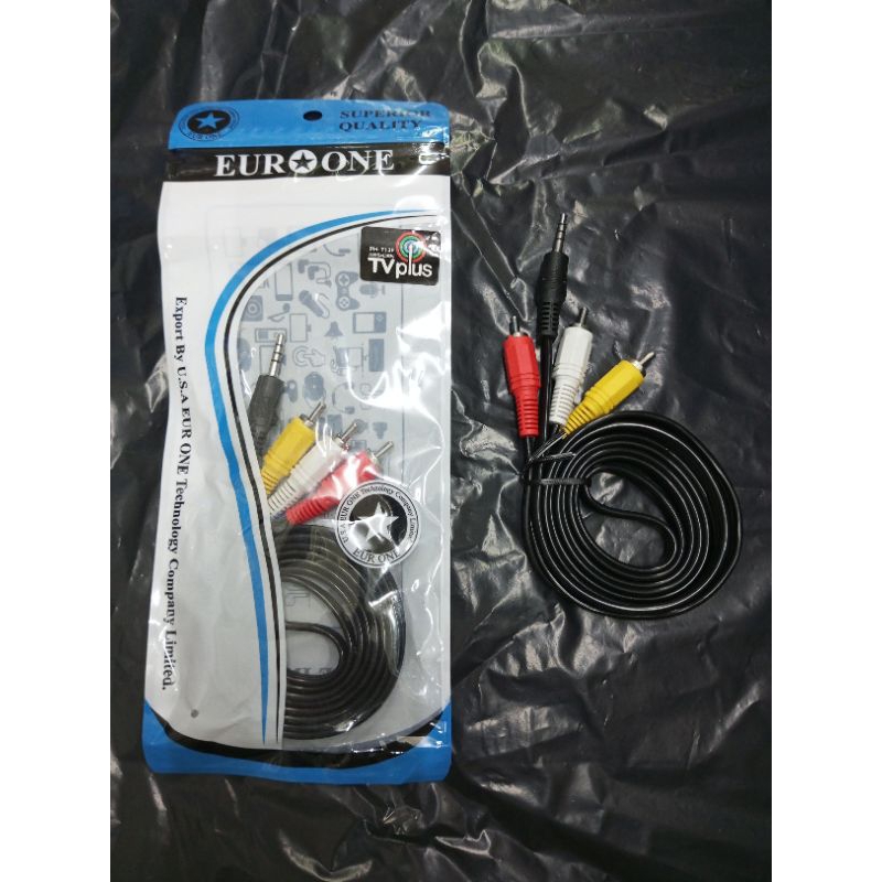 3x3 jack connector wire for DVD RCA wire 1.5meter | Shopee Philippines