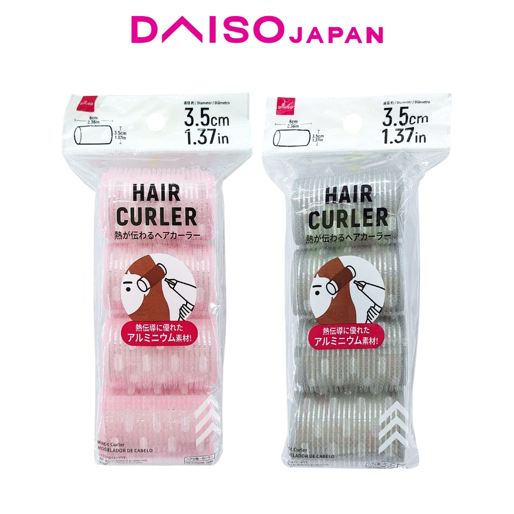 Daiso Magic Heat Curlers (3.5cm diameter, 4 pieces) | Shopee Philippines