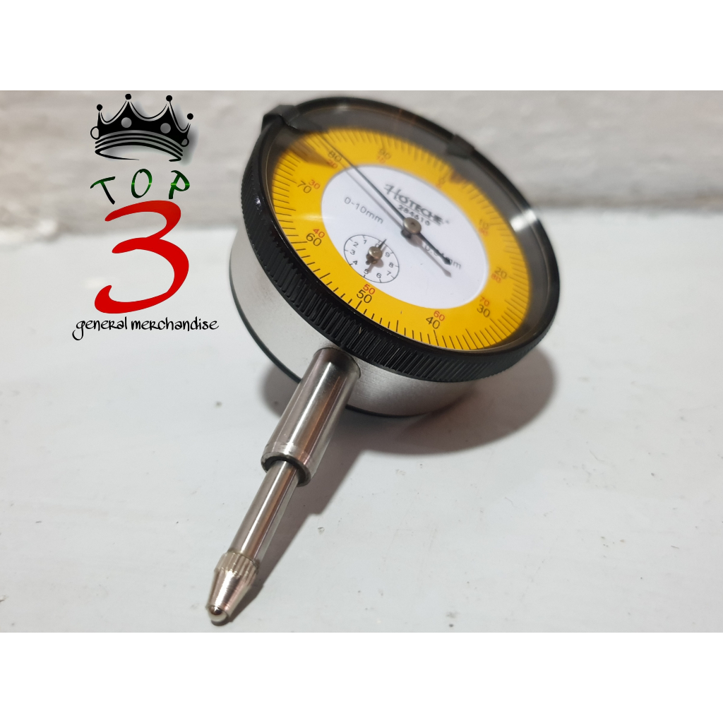Hoteche mechanical dial indicator 0-10mm 0.01mm indicator gauge probe dial gauge head table ...