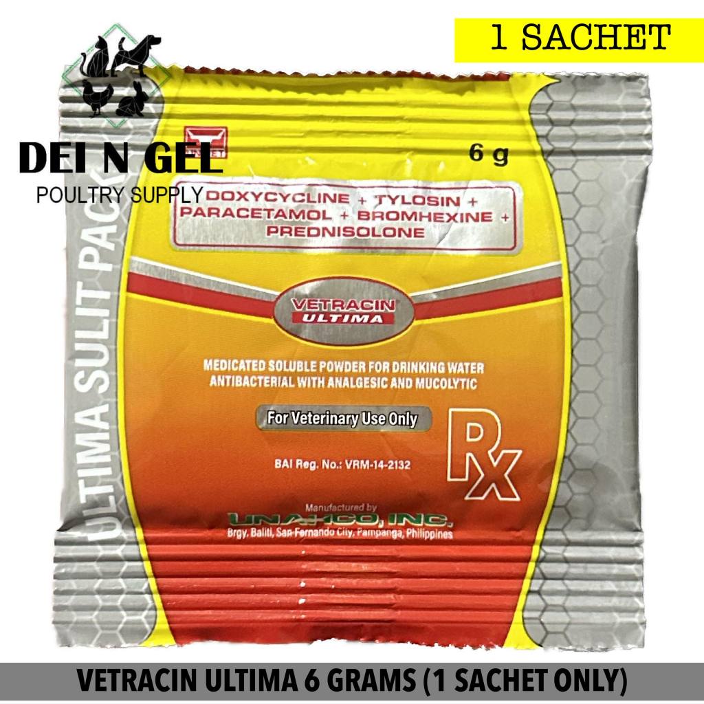 Excellence Vetracin Ultima 6g for gamefowl & swine (1 SACHET) | Shopee ...