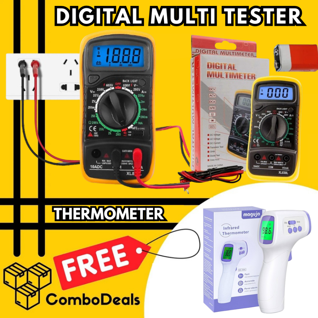 Pocket Digital Multimeter 2000 Counts Voltage Tester with FREE Infrared ...
