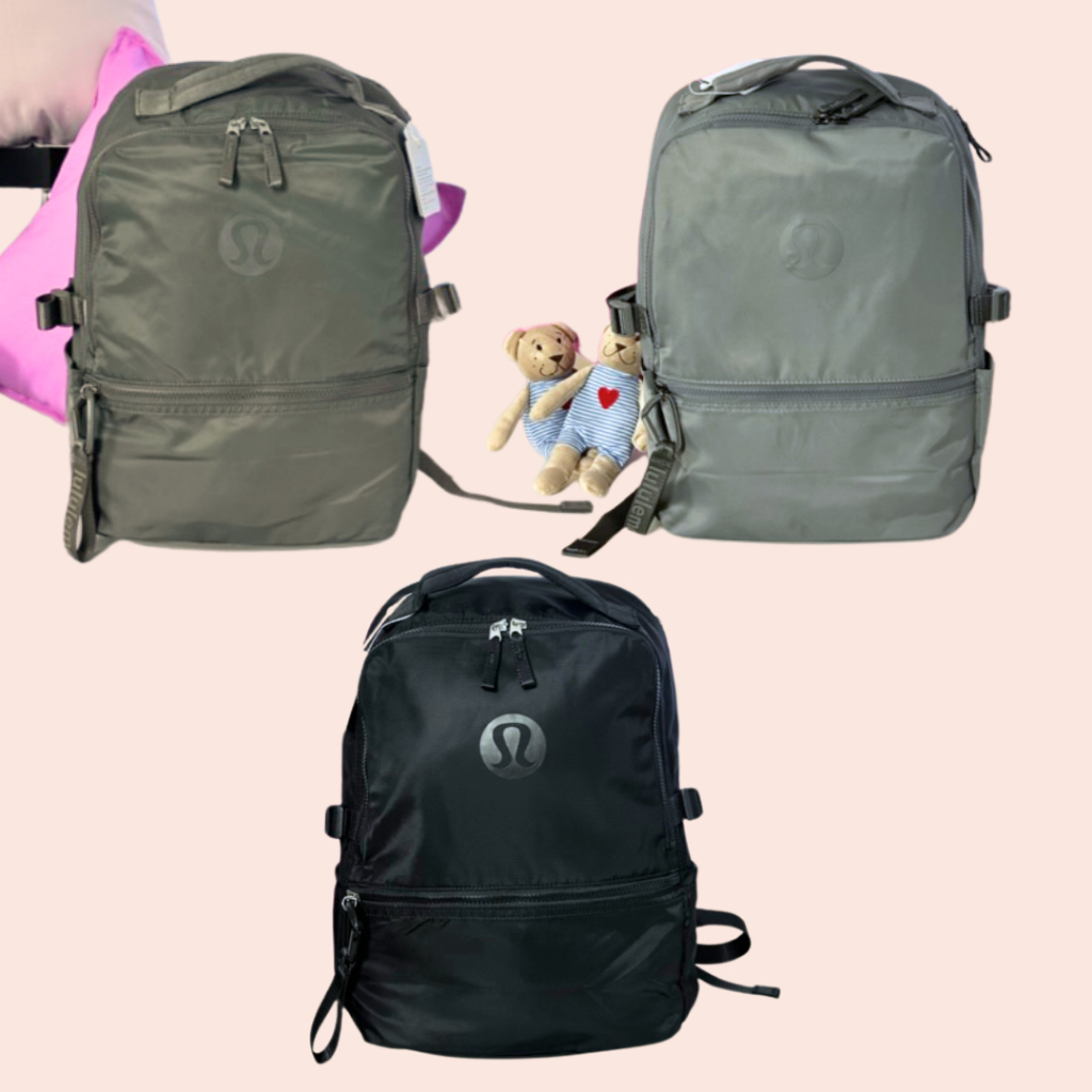 LULULEMON NEW CREW BACKPACK 22L, BLACK, NOMAD GREEN, ASPHALT GREY ...