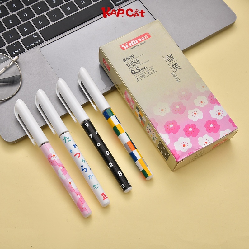 KAP.CAT YULIN K609 GEL PEN 12PCS SCHOOL SUPPLIES/GIVEAWAYS | Shopee ...