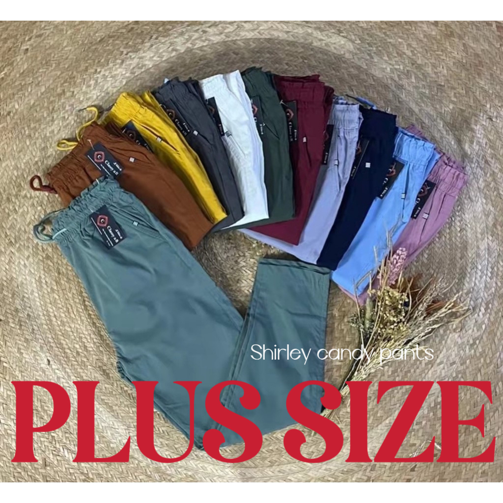 Plus size /stretchable men/women's candy pants casual/uniform soft cotton spandex | Shopee ...