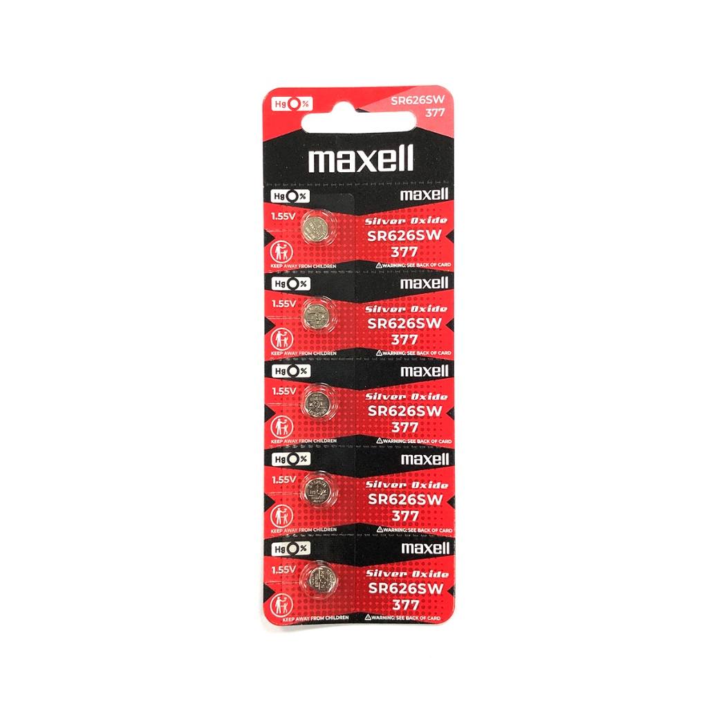 Maxell SR626SW / 377 Silver Oxide Battery Pack of 5 | Shopee Philippines