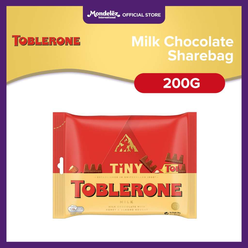 Toblerone Mini Swiss Milk Chocolate Sharebag - with Honey and Almond ...