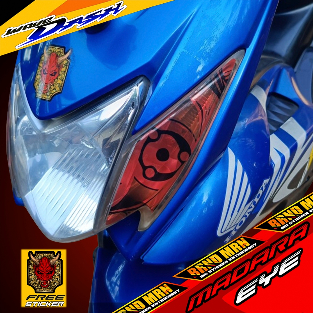 HONDA WAVE DASH 110 WINKER SHARINGAN EYE DECAL STICKER TINT PROTECTOR ...