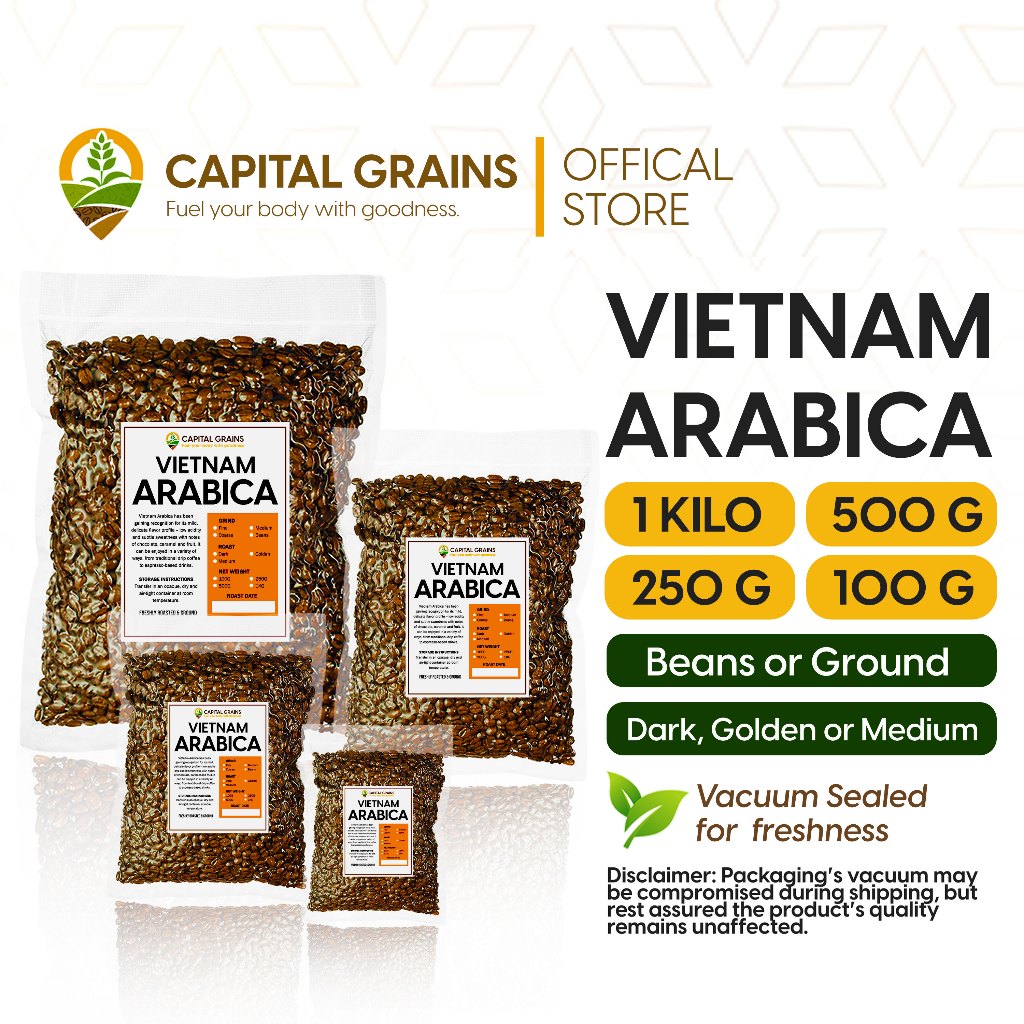 [CG] Vietnam Arabica Coffee Beans or Ground (1KG / 500G / 250G / 100G ...