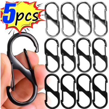 S Shaped Key Chains Ring Metal Hook Key Rings Clasps Hook Chain For DIY ...