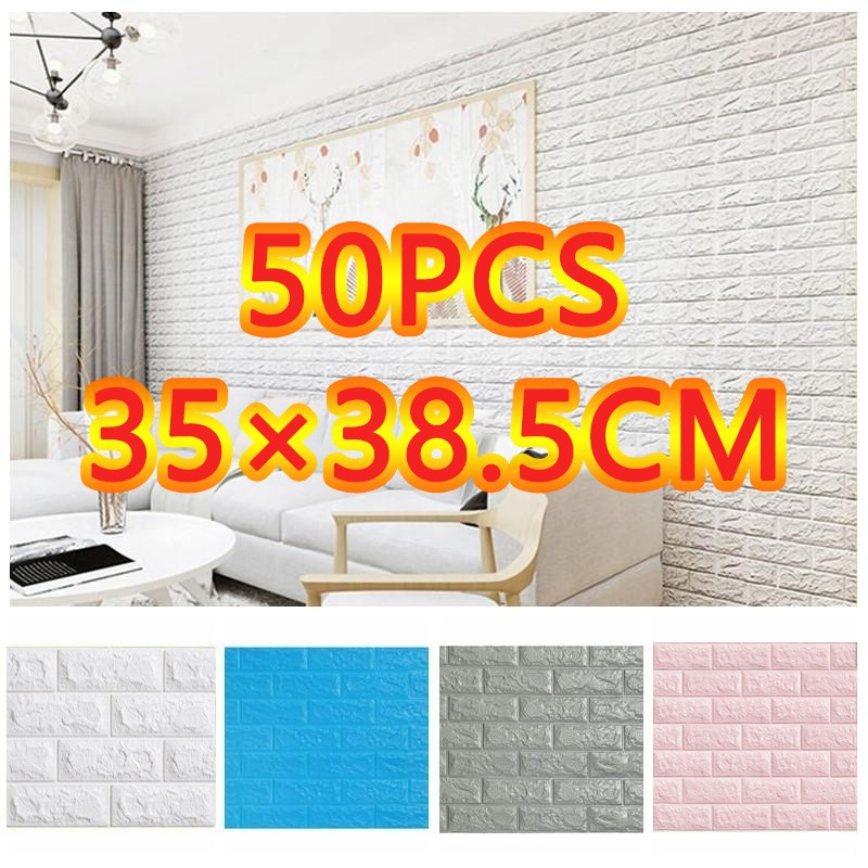 50PCS 35×38CM Self Adhesive Wallpaper China Factory XPE Foam Wall ...