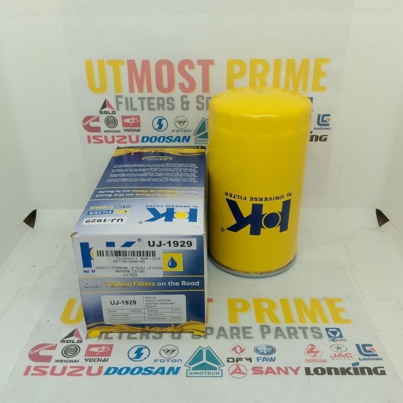 MEGATRUX UJ-1929 5262313 LF17535 5399594 OIL FILTER CUMMINS ISF 3.8 (HK ...