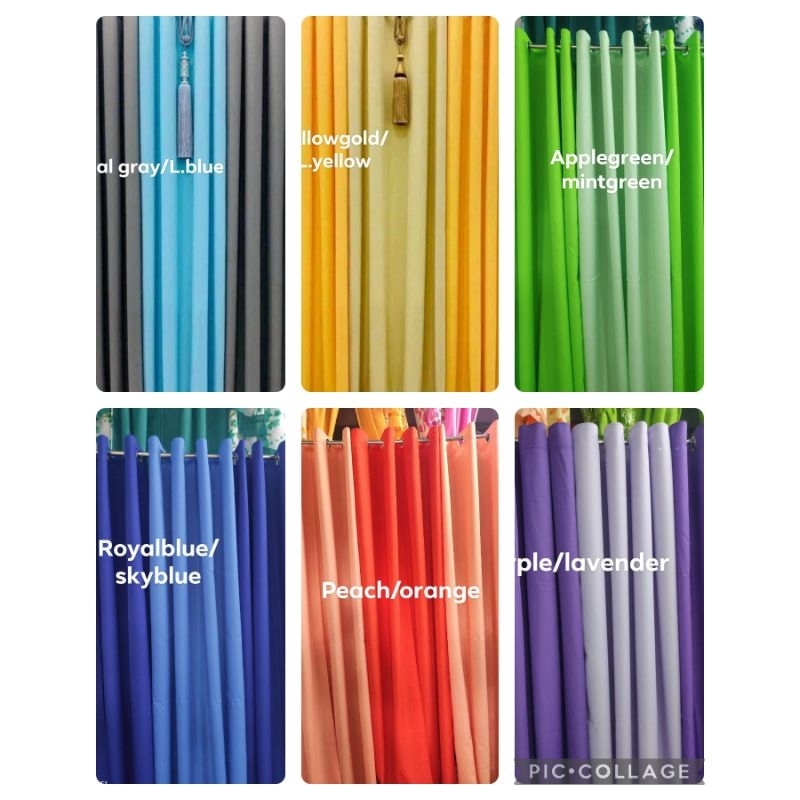 Katrina plain ring curtain mix & match combi 5ft,6ft, standard,7ft,8ft ...