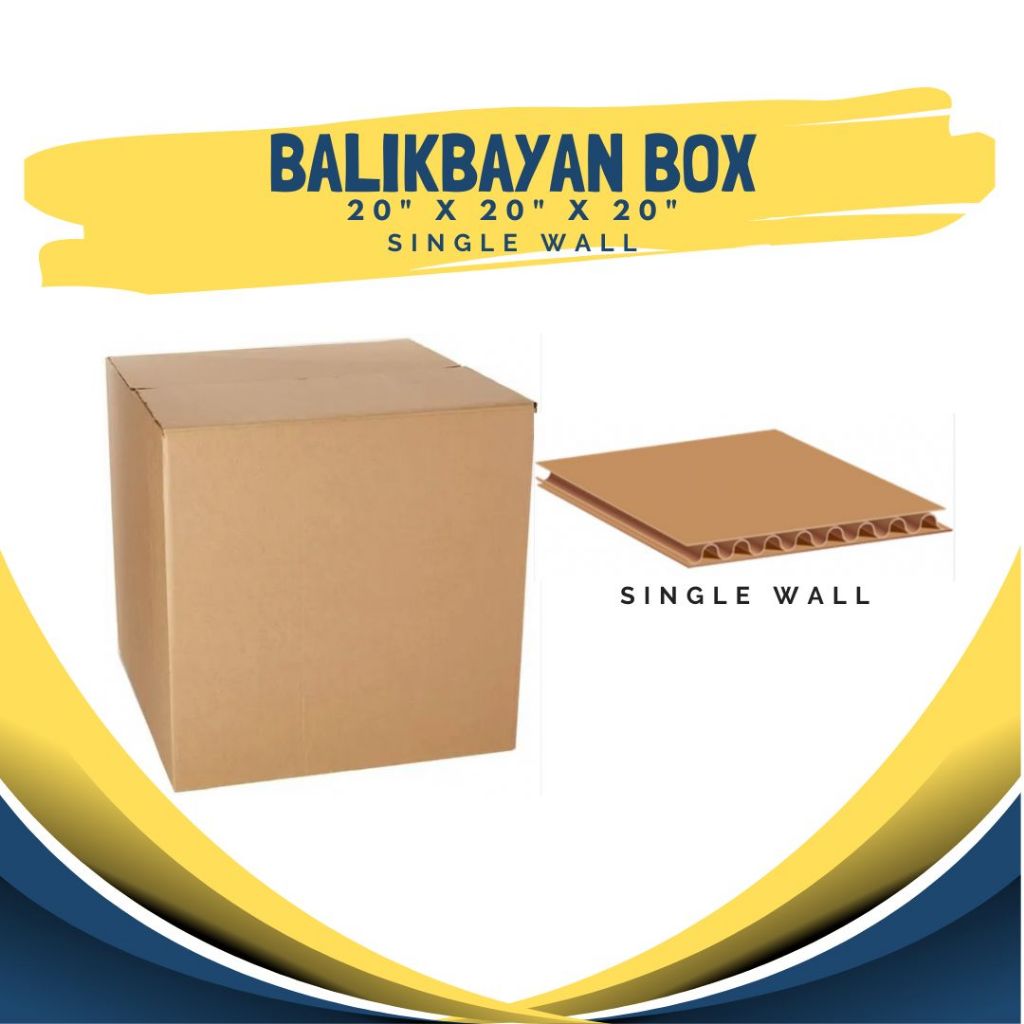 Balikbayan Box Single wall (1pc) Corrugated box carton Boxes | Shopee ...
