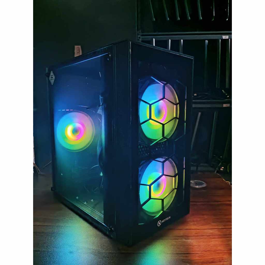 KEYTECH TS300 Tempered Glass Desktop Case MICRO ATX , MINI ATX CASE ...
