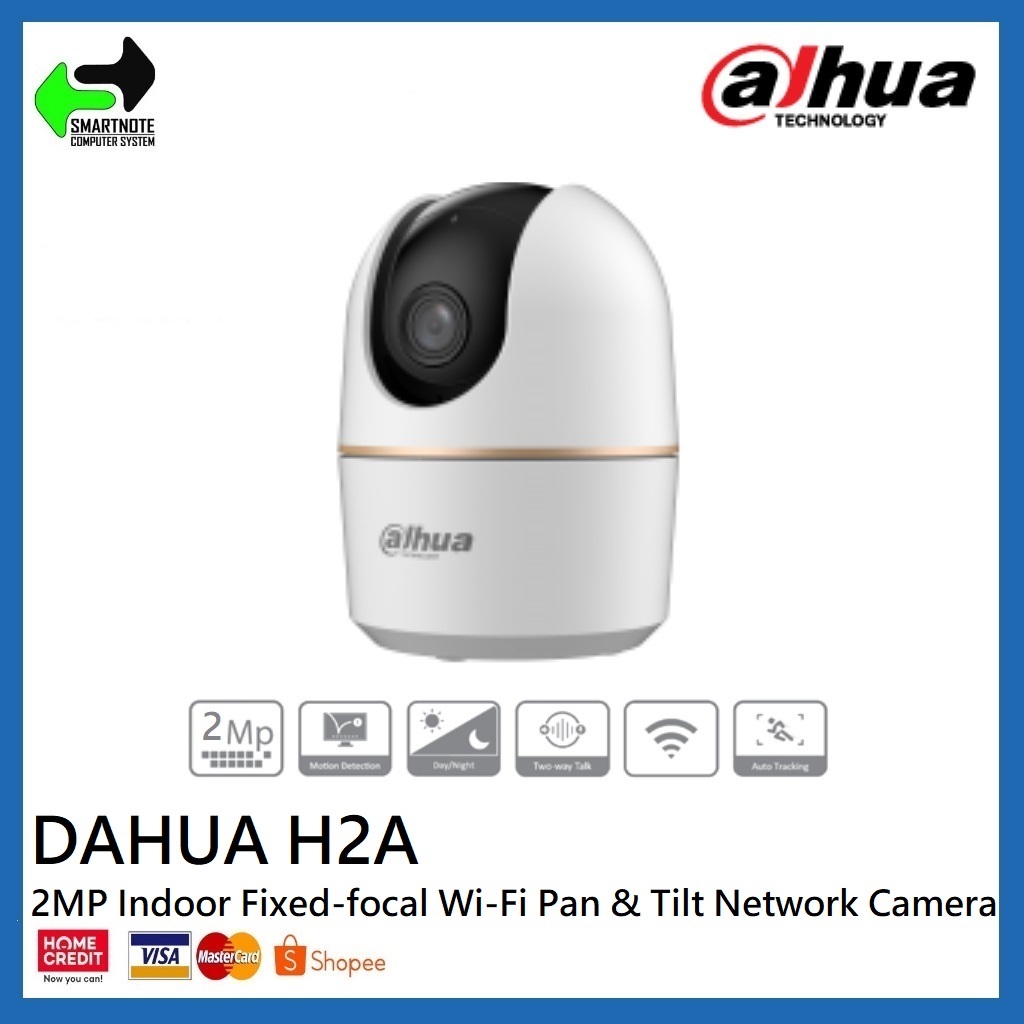 DAHUA H2A 2MP Indoor Fixed-focal Wi-Fi Pan & Tilt Network Camera ...