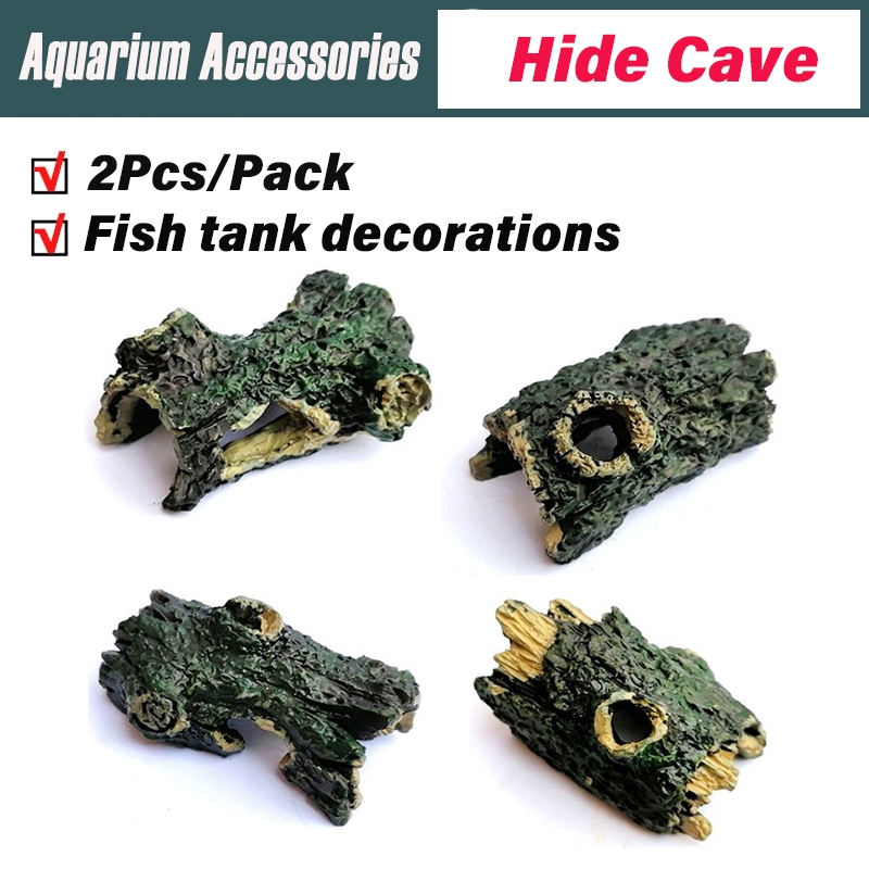 1/2Pcs Aquarium Shrimp Hide Cave Fish House Betta Cave for fish tank ...