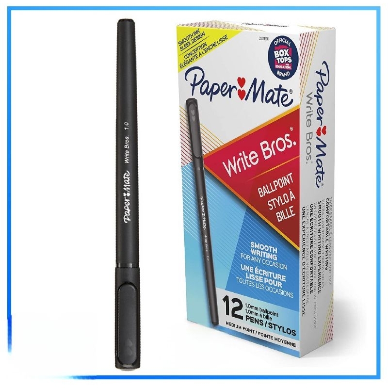 Paper Mate Ballpoint Pens Write Bros Black Ink Medium Point Sold Per Piece Shopee Philippines