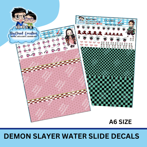 ANIME PATTERN SET WATERSLIDE DECAL STICKER | Shopee Philippines