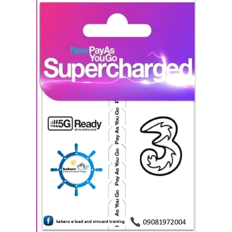 3UK SUPERCHARGE SIMCARD FOR SEAFARER | Shopee Philippines
