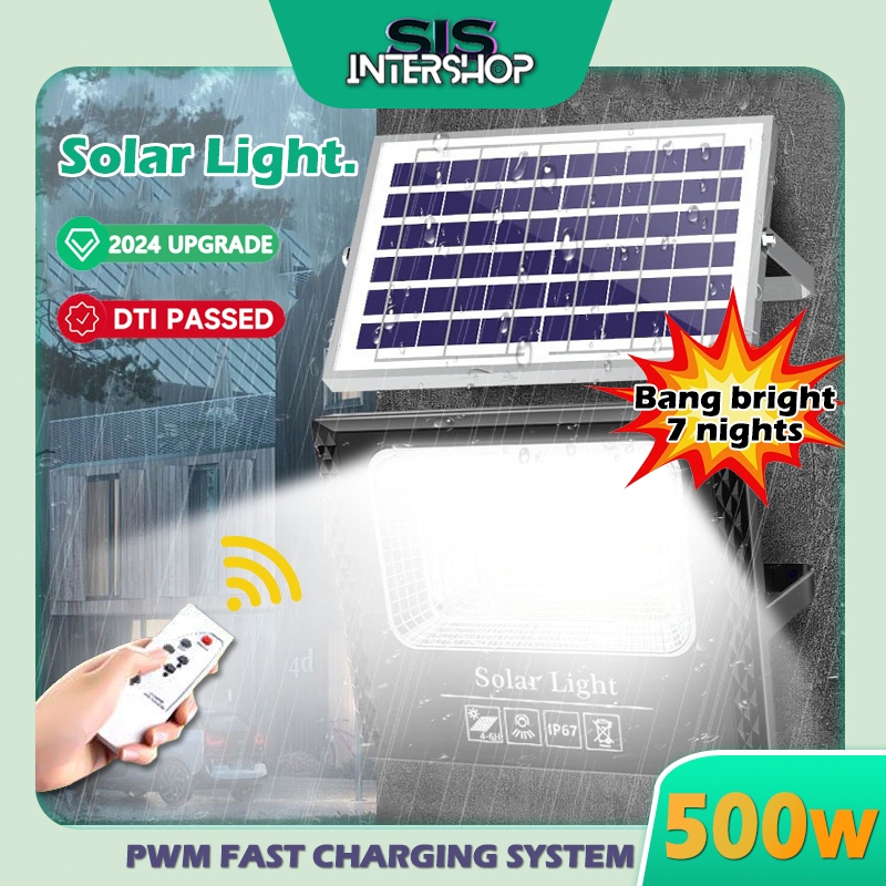Solar Light 40W 80W 200W 300W 500W lighting Outdoor Flood Light Wall ...