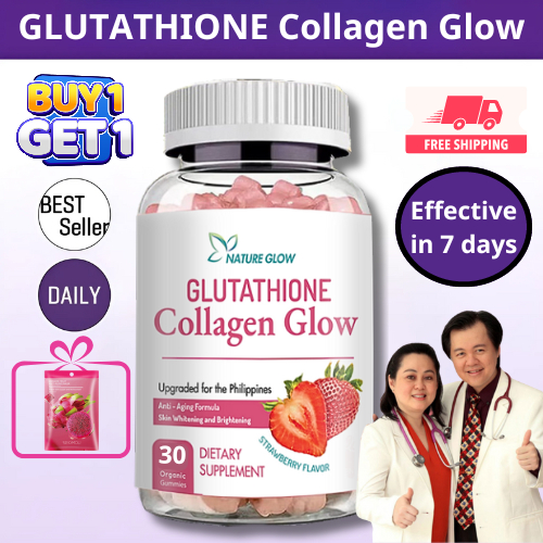 NATURE GLOW Glutathione Collagen Glow 30 Gummies Skin Care Anti-Aging ...
