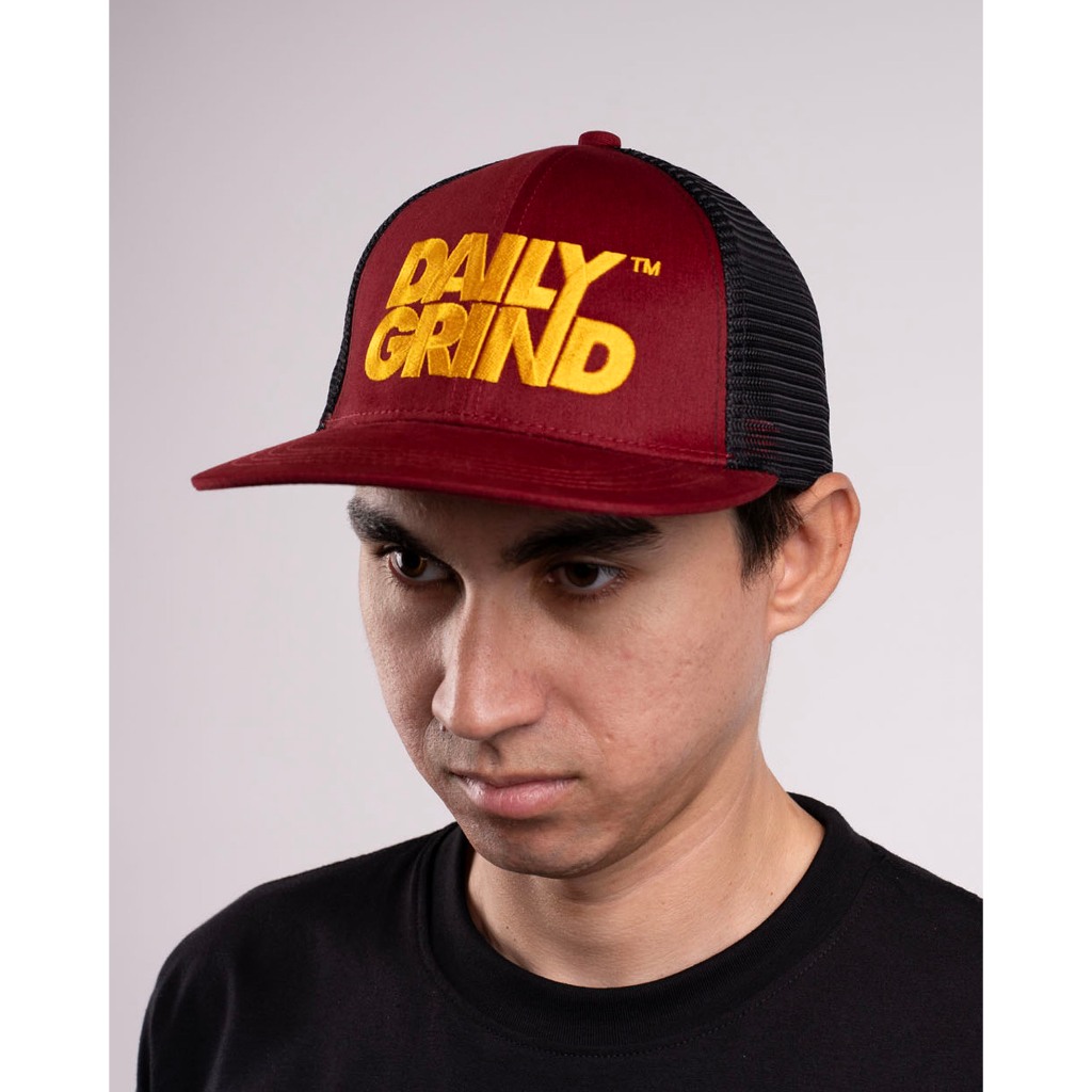 DAILY GRIND MAIN TRUCKER CAP MAROON | Shopee Philippines