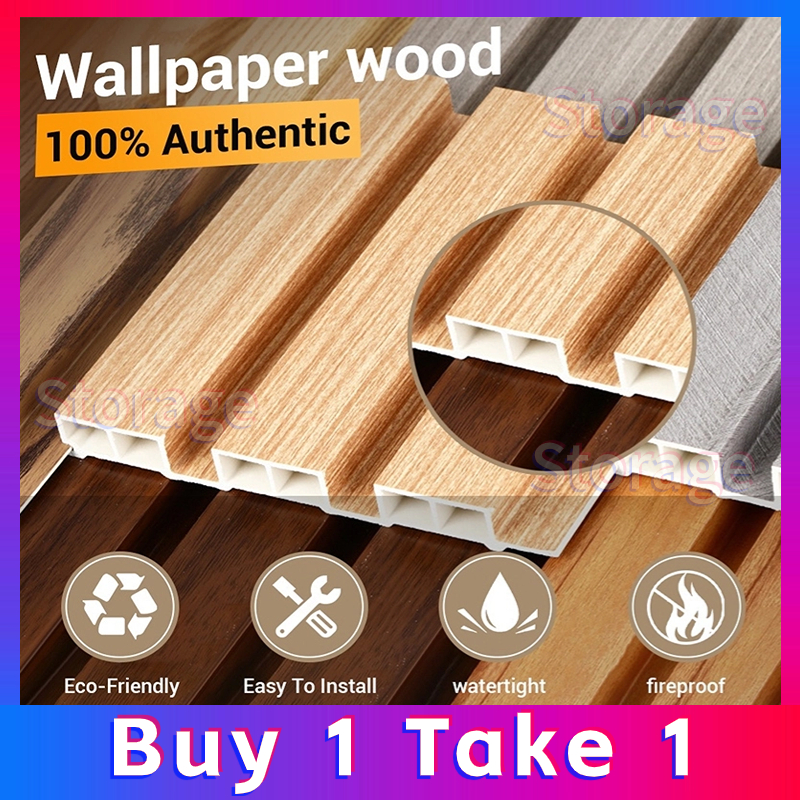 Solid Wood Wallpaper Sticker Waterproof Grille Design Ecological Board ...